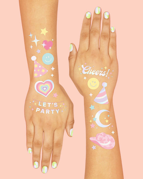 Preppy Pastel Tats - 50 foil temporary tattoos – Petit Fetti