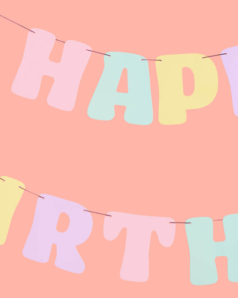 Pastel Party Banner - matte pastel banner – Petit Fetti
